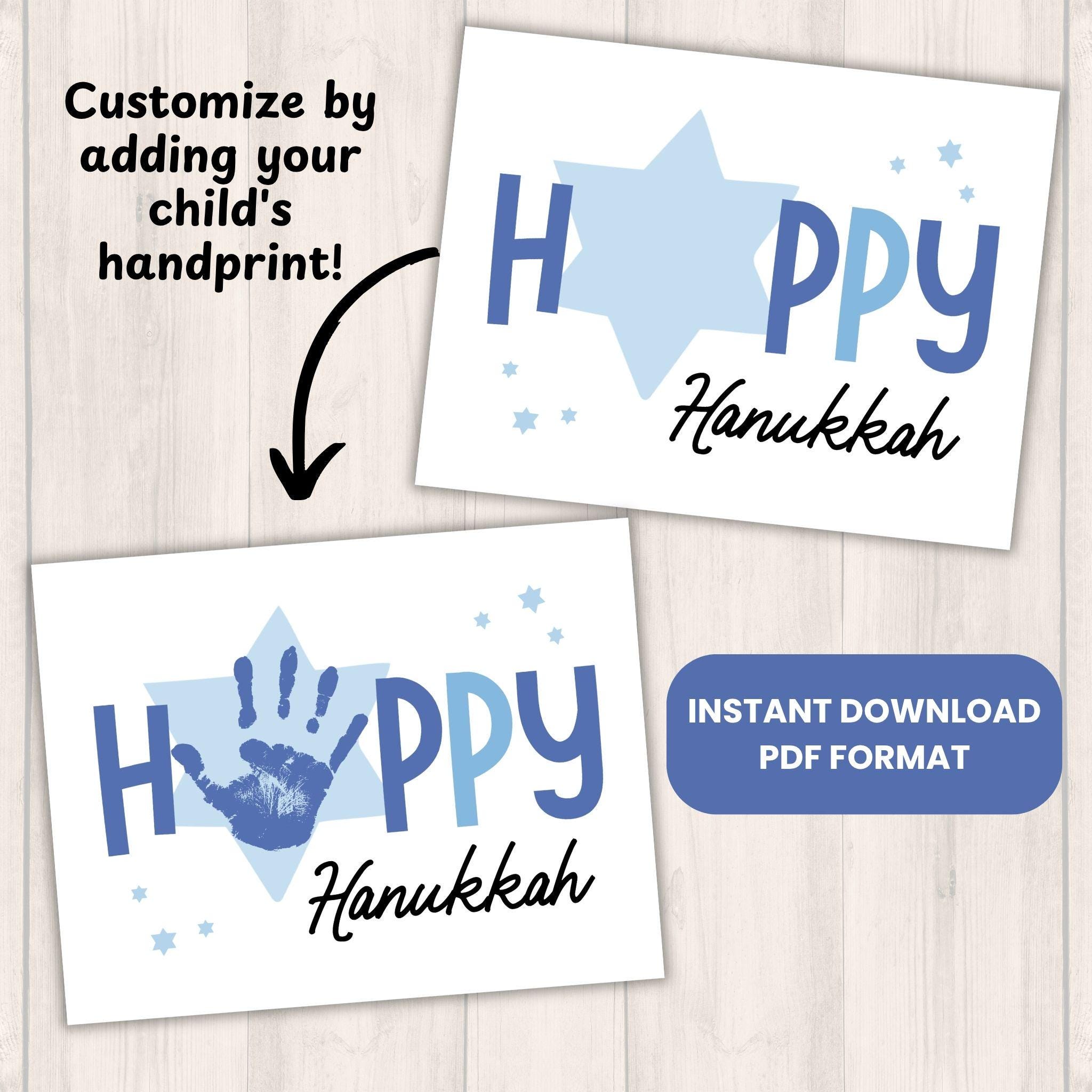 Hanukkah Handprint Craft | Printable Hanukkah Keepsake | Daycare or ...
