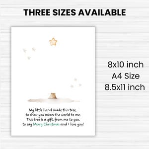 Christmas Tree Handprint Art, Printable | DIY Xmas Gift for Parents ...