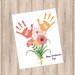 Grandparents Day Flower Handprint Art Craft Printable Gift - Etsy
