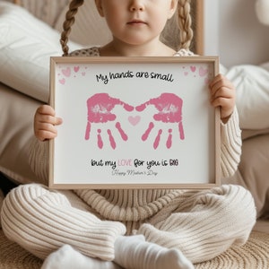 Mother's Day Handprint Art, Printable | Craft for Mom From Baby ...