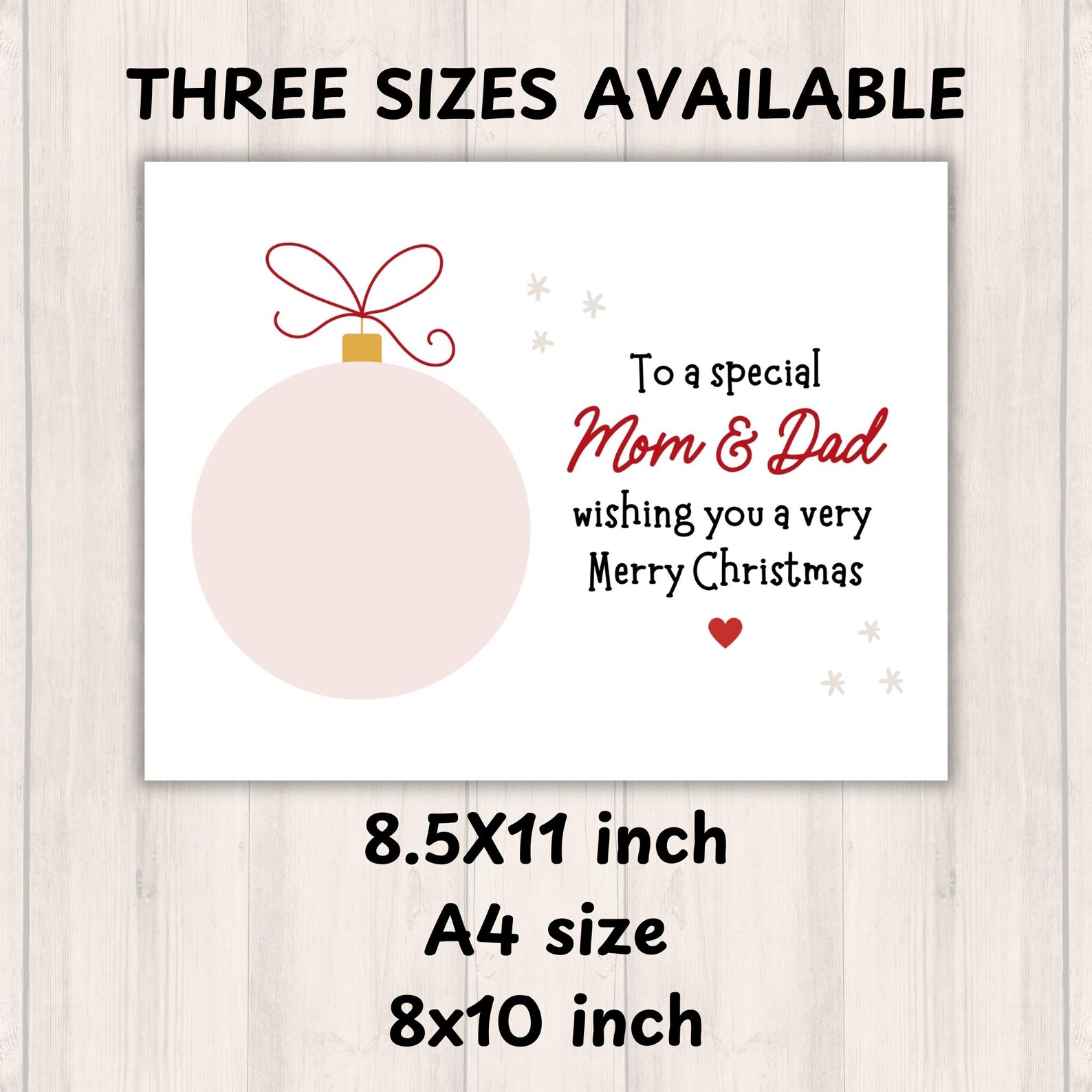 Christmas Ornament Handprint Art, Printable | DIY Xmas Gift for Parents ...