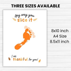 Thanksgiving Footprint Craft, Printable | Thanksgiving Handprint Art ...