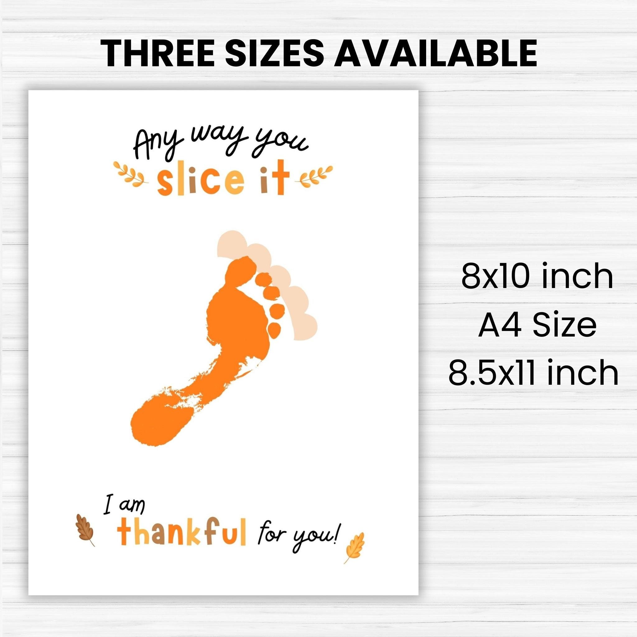 Thanksgiving Footprint Craft, Printable | Thanksgiving Handprint Art ...