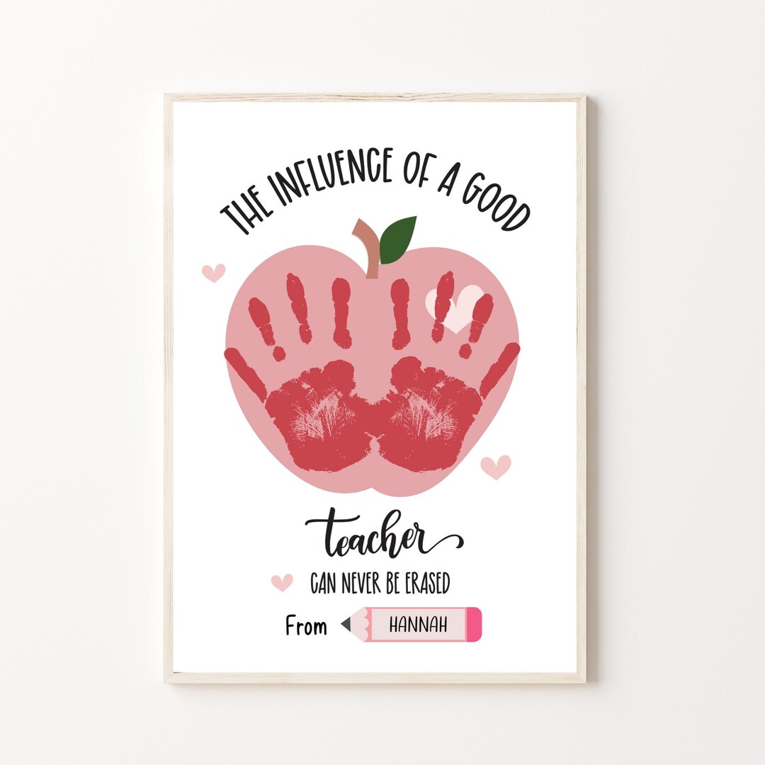 Teacher Appreciation Handprint Art Craft, Printable End of School Year ...