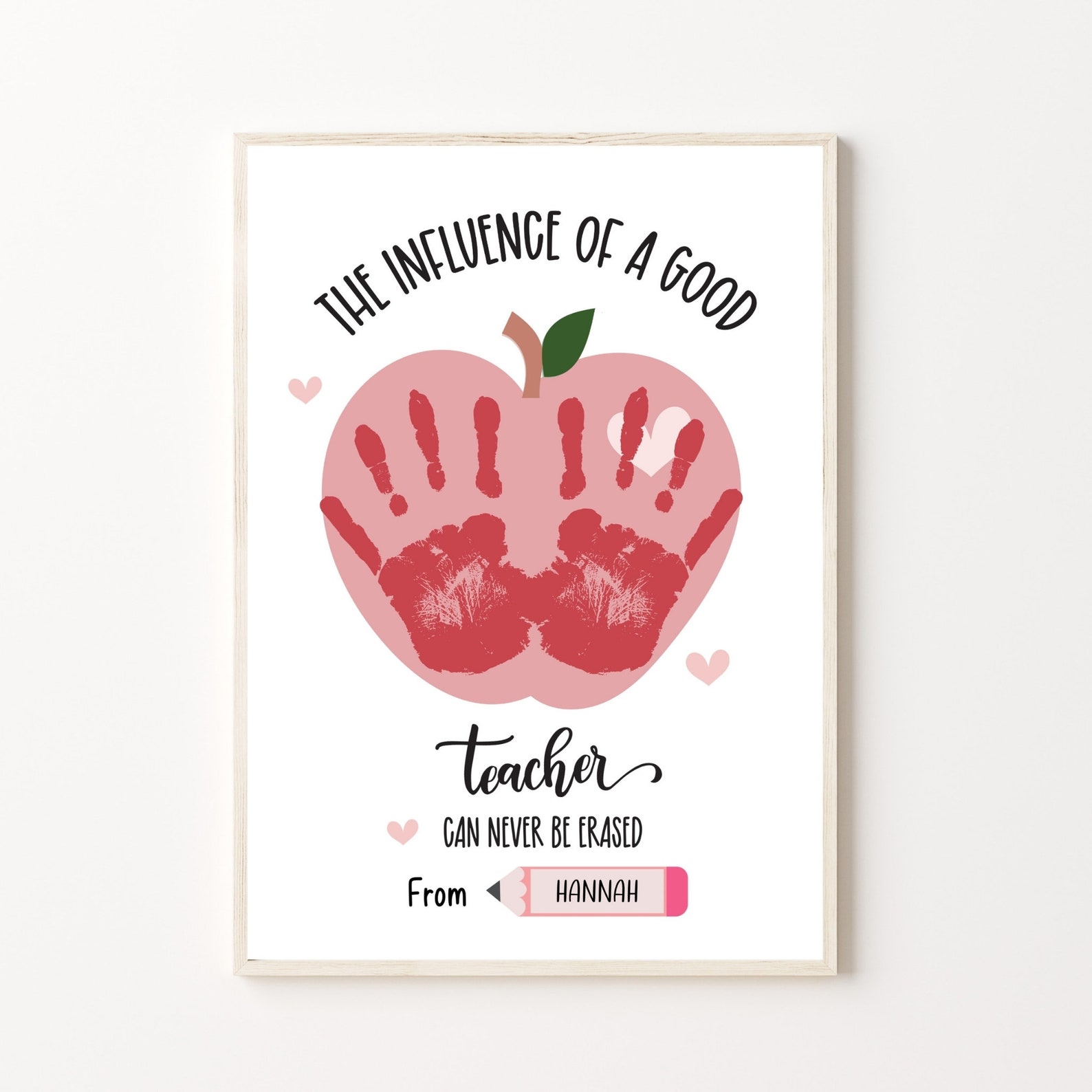 Teacher Appreciation Handprint Art Craft, Printable | End of School ...