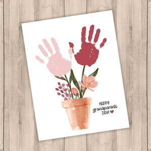Grandparents Day Handprint Art Craft, Printable | Gift for Grandma or ...