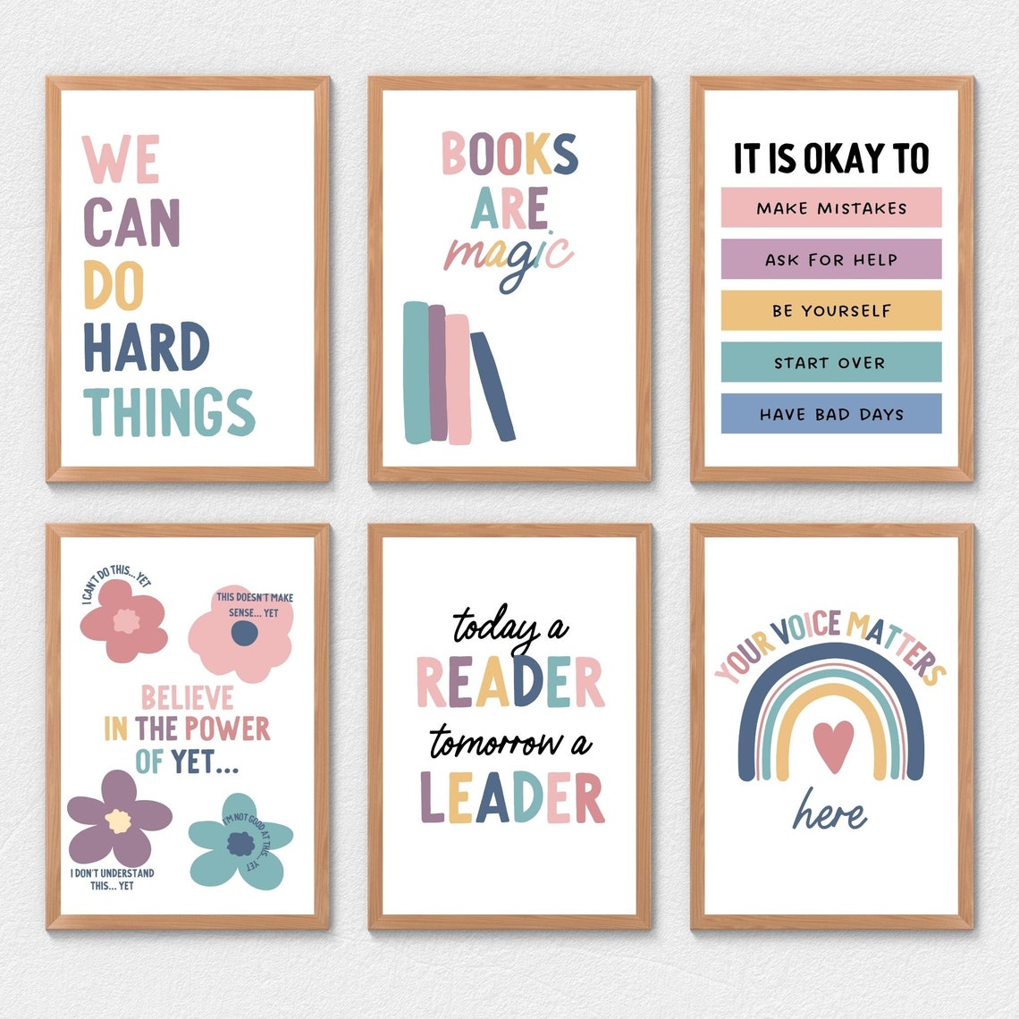 Boho Classroom Decor Bundle Printable Wall Art - Etsy