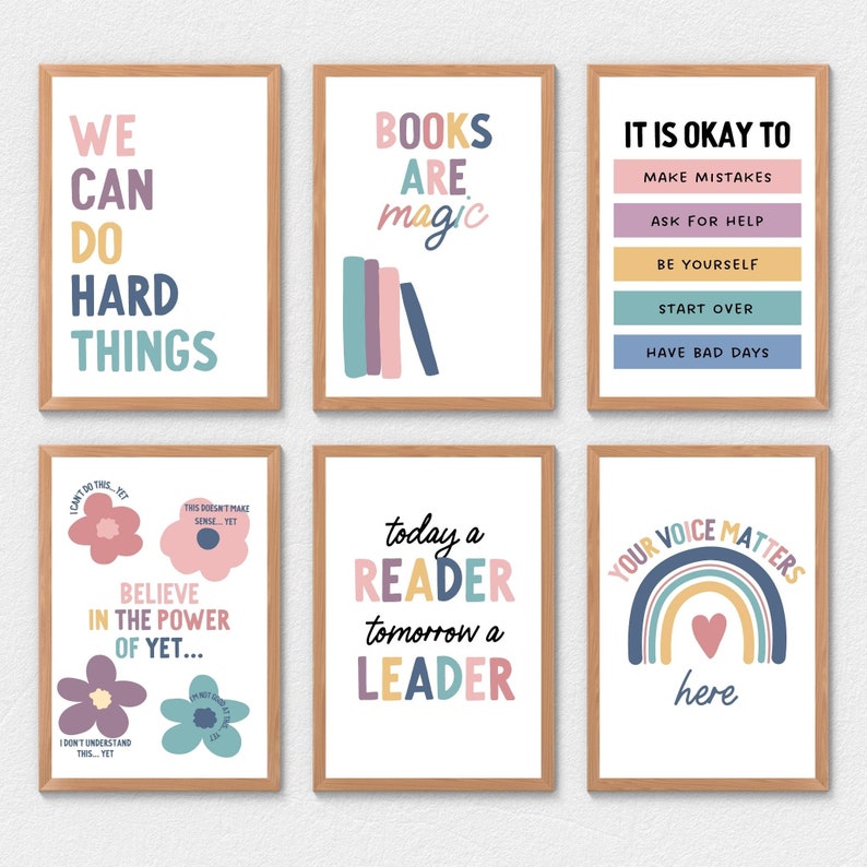 Boho Classroom Decor Bundle Printable Wall Art - Etsy