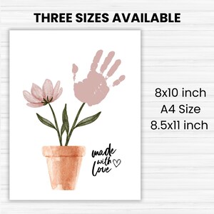 Flower Handprint Craft Art, Mothers Day Activity, for Mom or ...