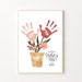 Mothers Day Flower Handprint Art Bundle Printable Mom Craft - Etsy