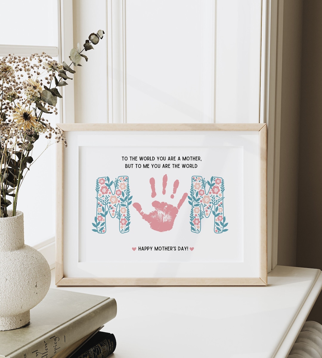 Mother's Day Mom Handprint Art, Printable | Craft for Mom From Baby ...