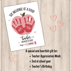 Teacher Appreciation Handprint Art Craft, Printable End of School Year ...