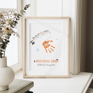 Preschool Graduation Handprint Art Craft, Printable | Last Day of ...