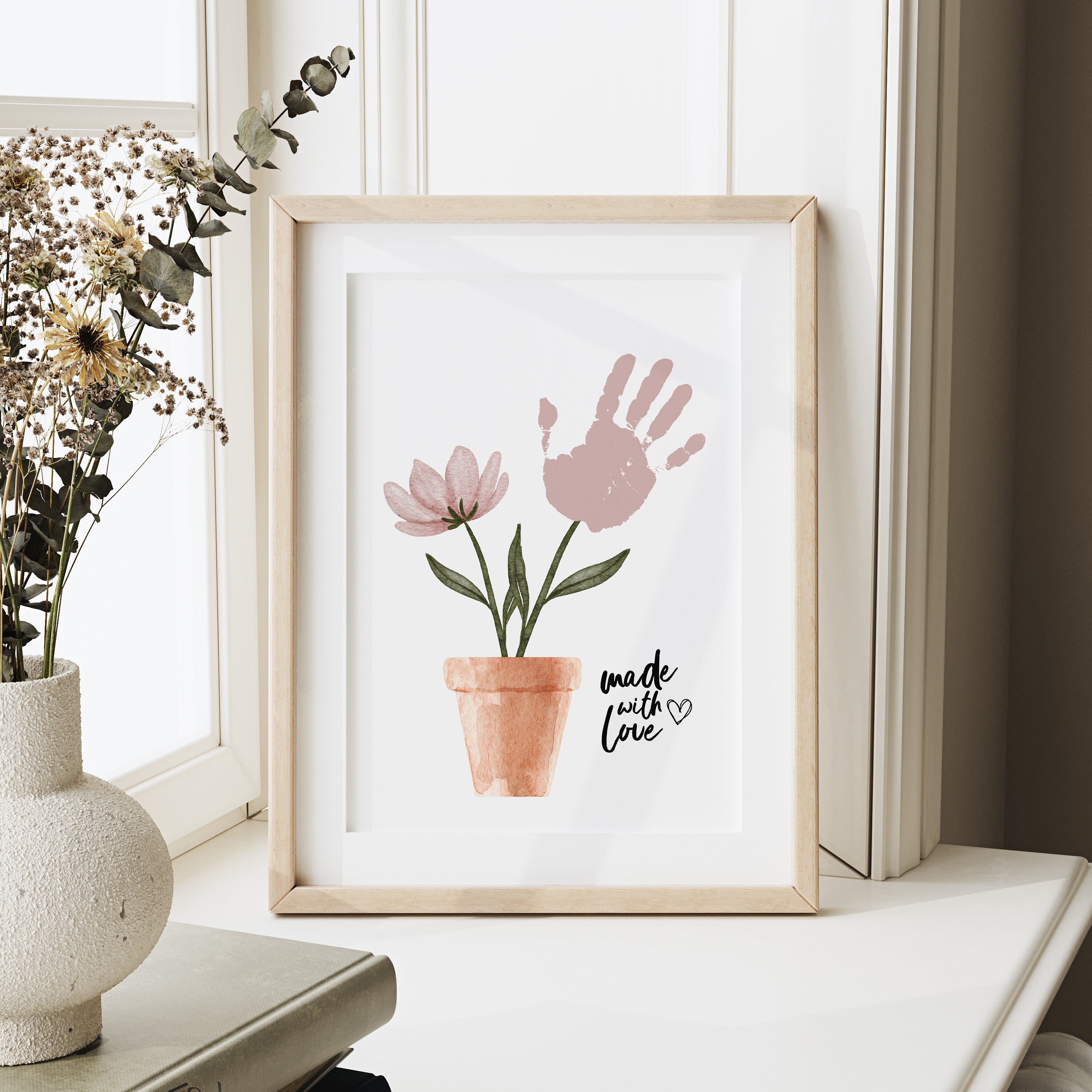 Flower Handprint Craft Art, Mothers Day Activity, for Mom or ...