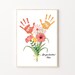 Mothers Day Flower Handprint Art Bundle Printable Mom Craft - Etsy