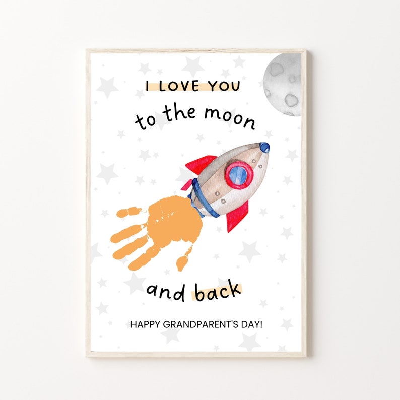 Grandparents Day Handprint Art Bundle, Printable | Craft Gift for ...