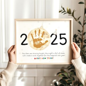 2025 New Years Handprint Art Poem, Printable | New Years Eve Craft ...