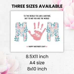 Mother's Day Mom Handprint Art, Printable | Craft for Mom From Baby ...