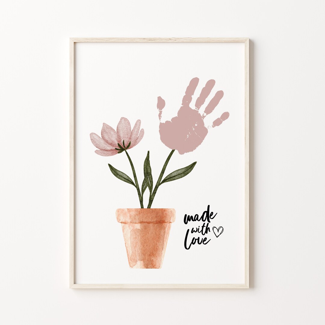 Flower Handprint Craft Art, Mothers Day Activity, for Mom or ...