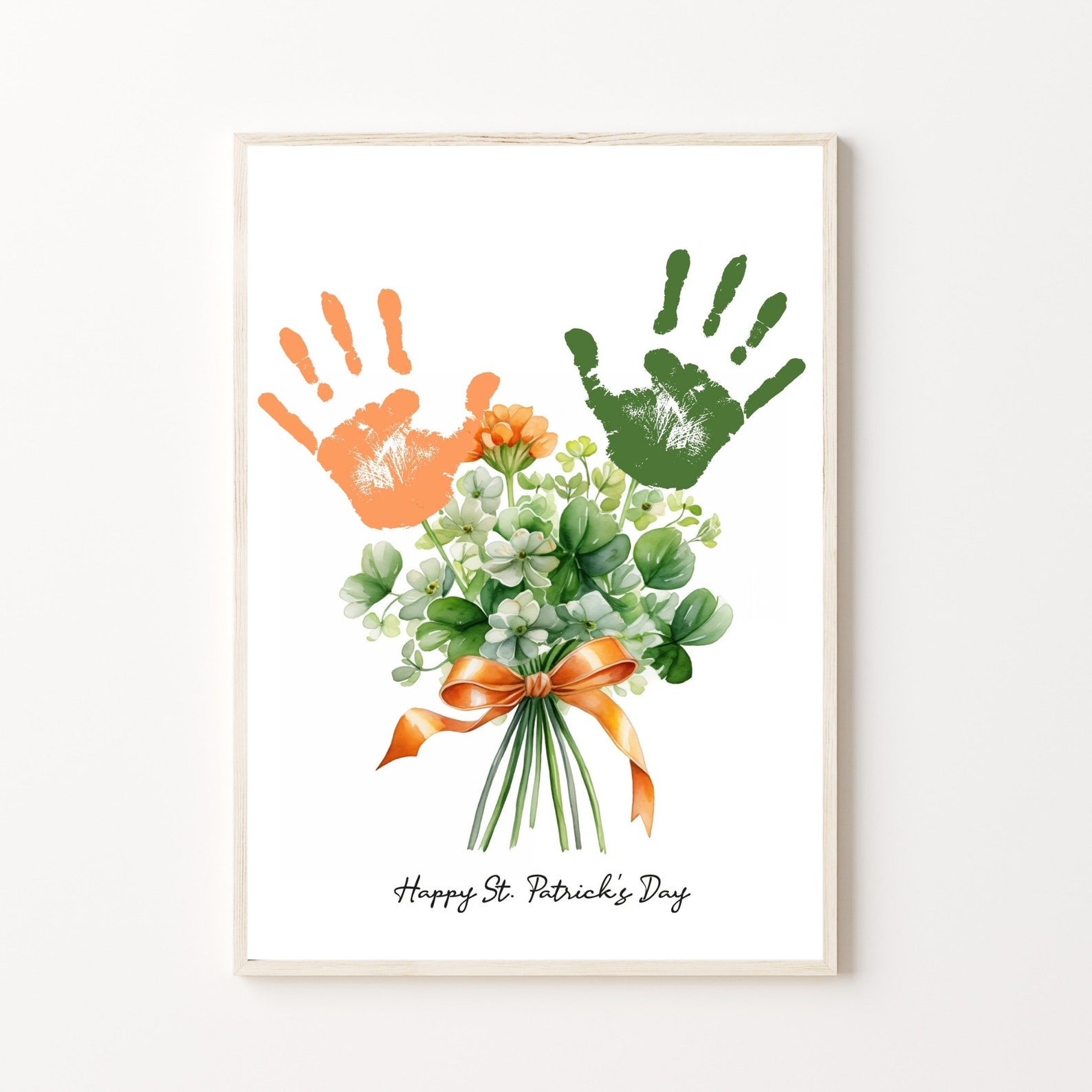 St Patricks Day Handprint Art Craft Bundle, Printable Saint Patricks ...
