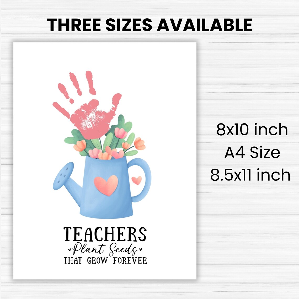 Teacher Appreciation Flower Handprint Art Craft, Printable | End of ...