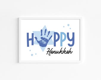 Hanukkah Handprint Craft | Printable Hanukkah Keepsake | Daycare or ...
