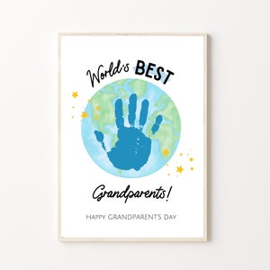 Grandparents Day Handprint Art Bundle, Printable | Craft Gift for ...