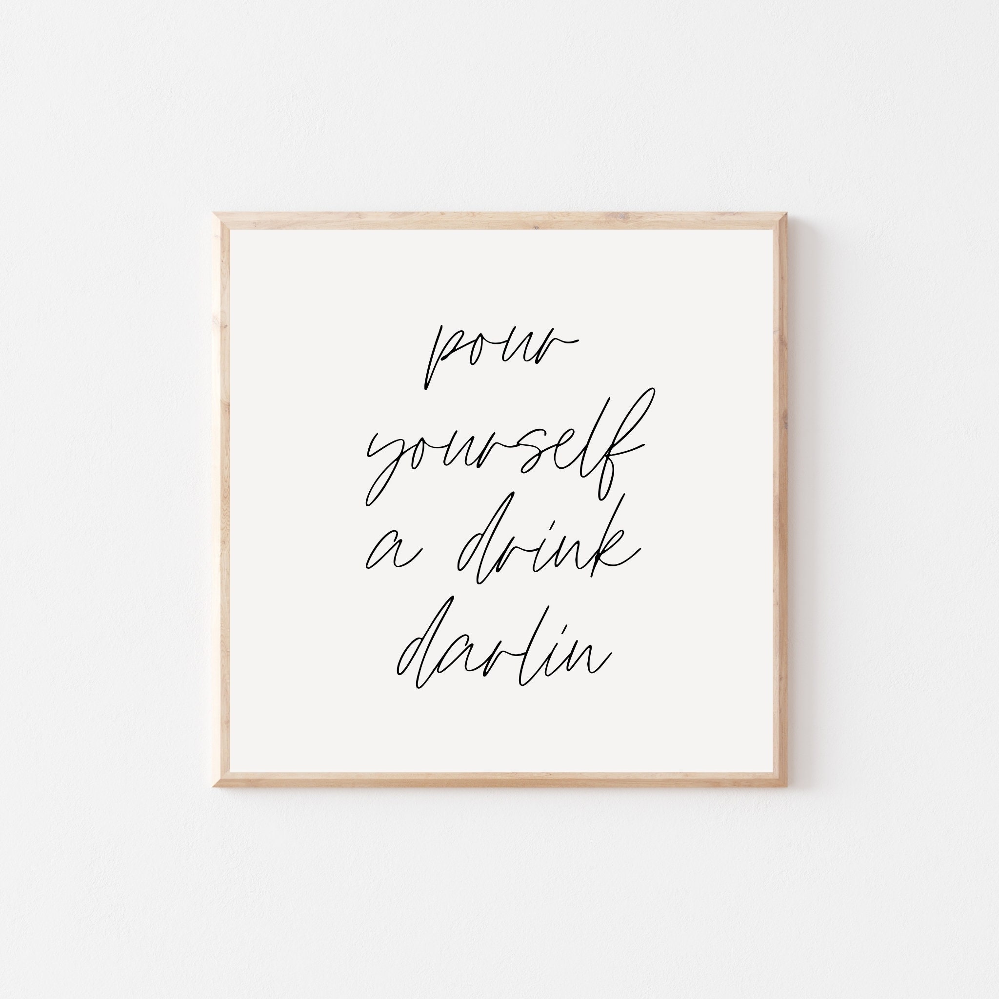 Bar Cart Decor Printable Wall Art Bar Cart Sign Alcohol | Etsy