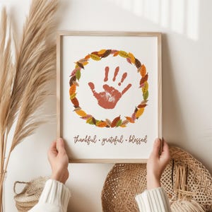 Fall Handprint Art Bundle, Printable | Tree, Leaves, Apple, Acorn ...