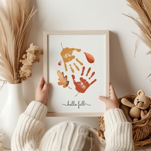 Fall Handprint Craft, Printable | Leaves Handprint Art, Autumn, Kids ...