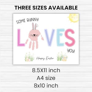 Easter Handprint Art Craft, Printable | Kids Baby Toddler or Preschool ...