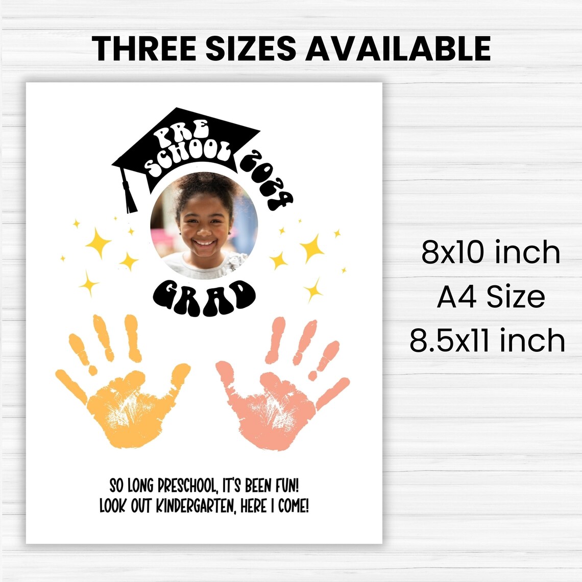 Preschool Graduation Handprint Art Craft, Printable | Last Day of ...