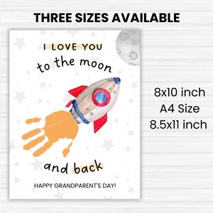 Grandparents Day Handprint Art Craft, Printable | Gift for Grandma or ...