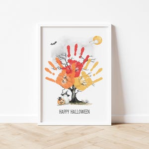 Halloween Handprint Art Bundle Printable | Daycare Halloween Activity ...