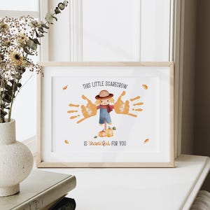 Thanksgiving Scarecrow Handprint Art, Printable | Gift for Parents ...