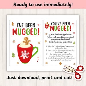 Youve Been Mugged Printable, Office Coworker Game | Christmas Team ...