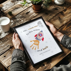 Father's Day Handprint Art Craft Bundle, PRINTABLE| Gift for Dad From ...