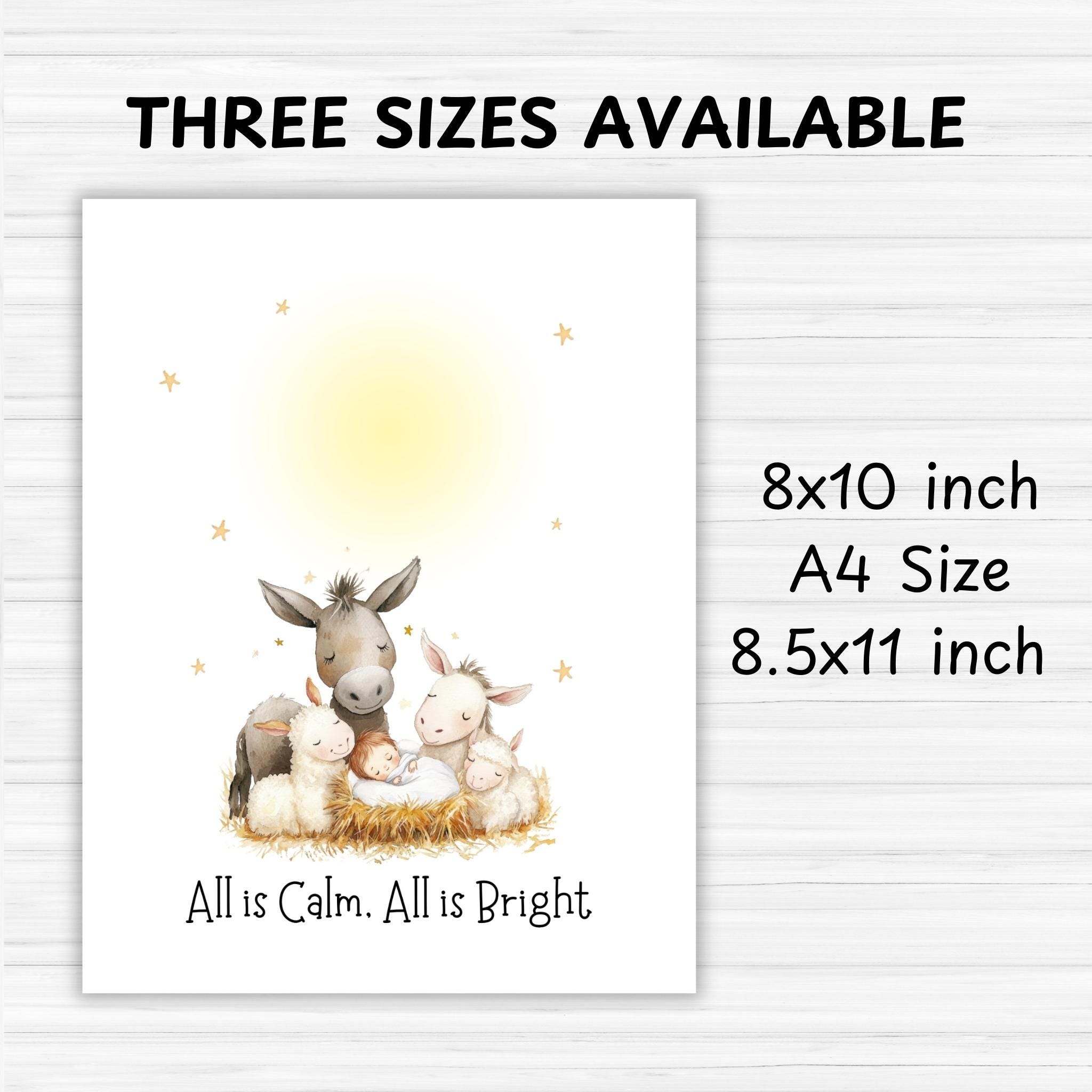 Christmas Nativity Handprint Art Bundle for Kids, Printable | Christian ...