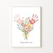 Flower Handprint Craft Art, Printable | Mothers Day, for Mom or Grandma ...