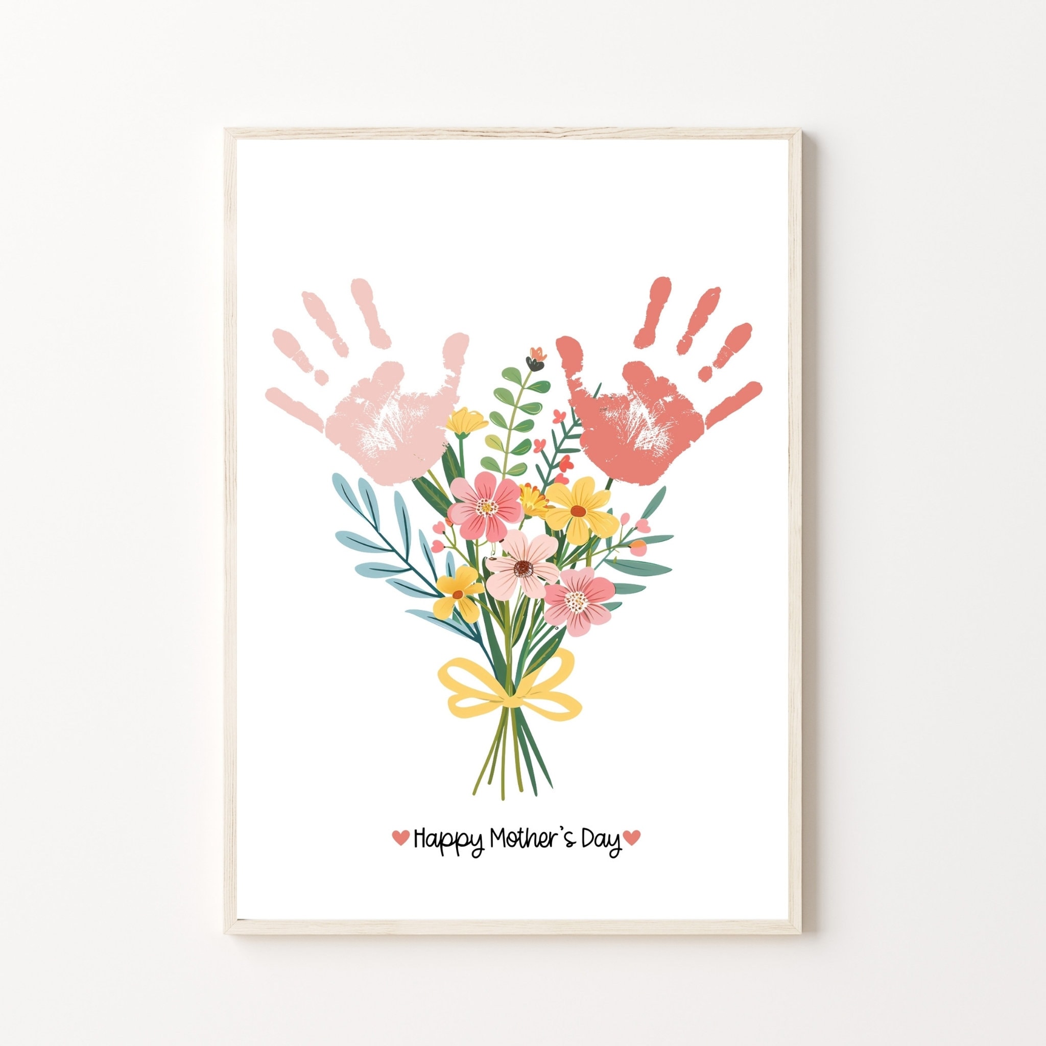 Mother's Day Flower Handprint Art, Printable | Gift for Mom or ...