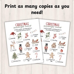 Printable Christmas Scavenger Hunt for Kids | Fun Christmas Party Game ...