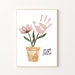 Mothers Day Flower Handprint Art Bundle Printable Mom Craft - Etsy