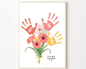 Personalized Handprint Craft Art, Printable Poem for Mom or ...