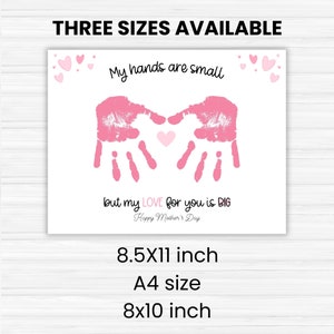 Mother's Day Handprint Art, Printable | Craft for Mom From Baby ...