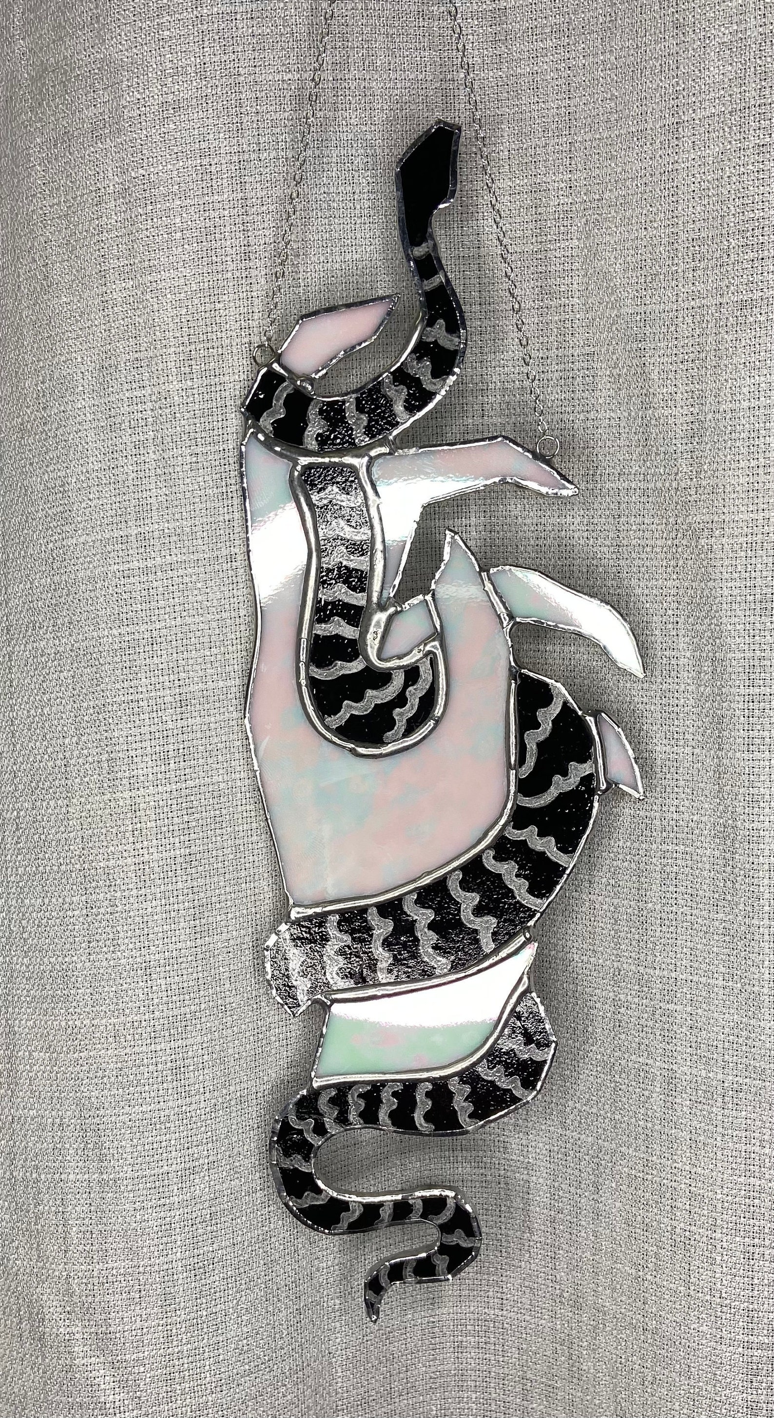 Stained Glass Snake Hand Stained Glass Cleopatra - Etsy