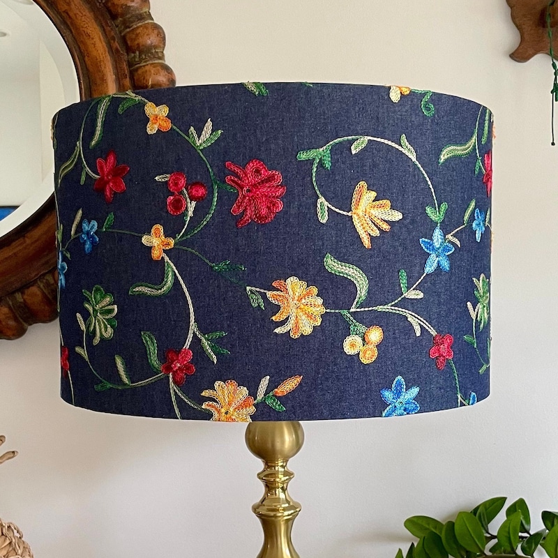 Embroidered Lamp Shade - Etsy