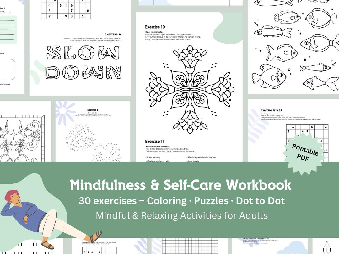 Mindfulness Selfcare Workbook Printable – Outdoor Activity Book PDF ...