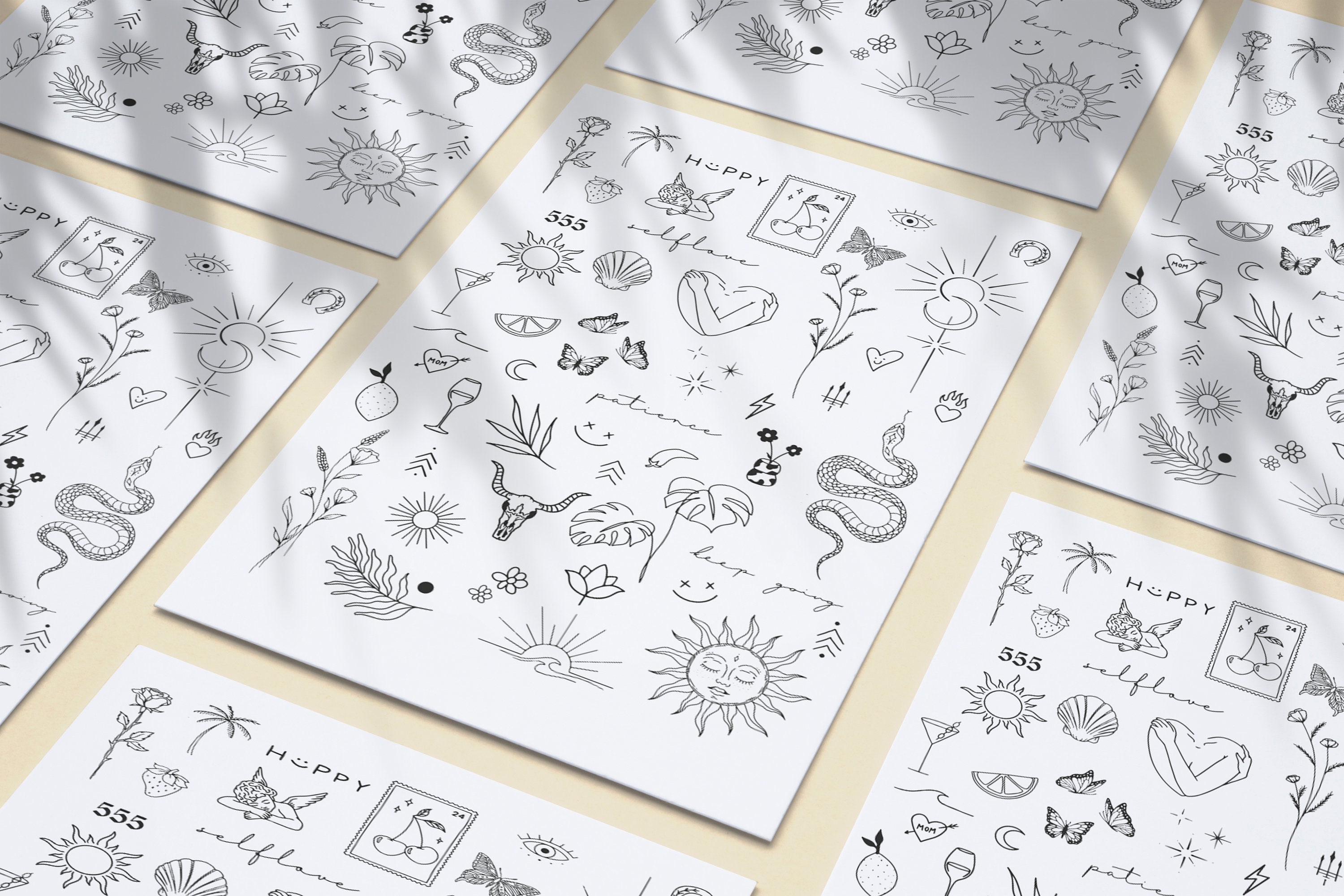 48 Fineline Temporary Tattoos Pinterest Tiny Flashes Boho Inspiration ...