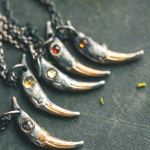 Fox Fang Pendant With Salt and Pepper Rose-cut Diamond: A Symbol of ...