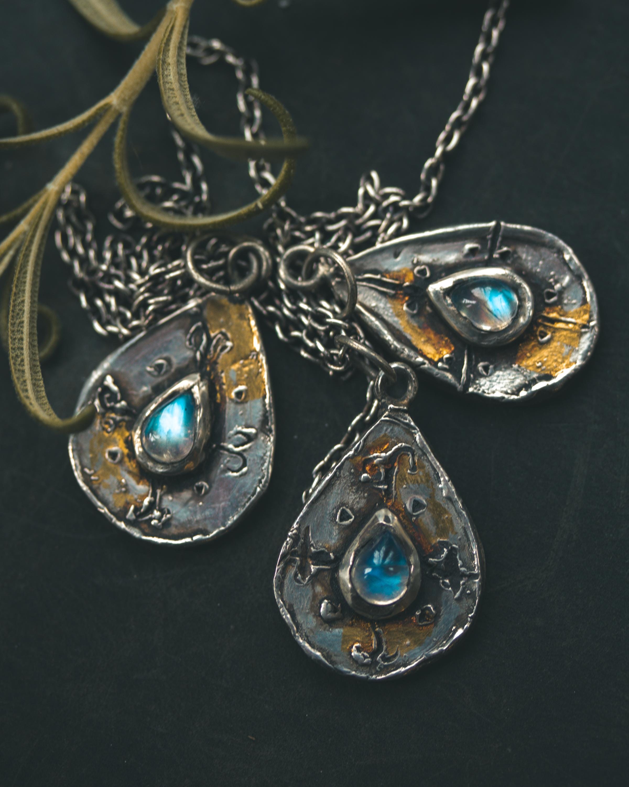 Yaga's Cabinet: Mara Amulet Collection | Sterling Silver | Blue Flash ...